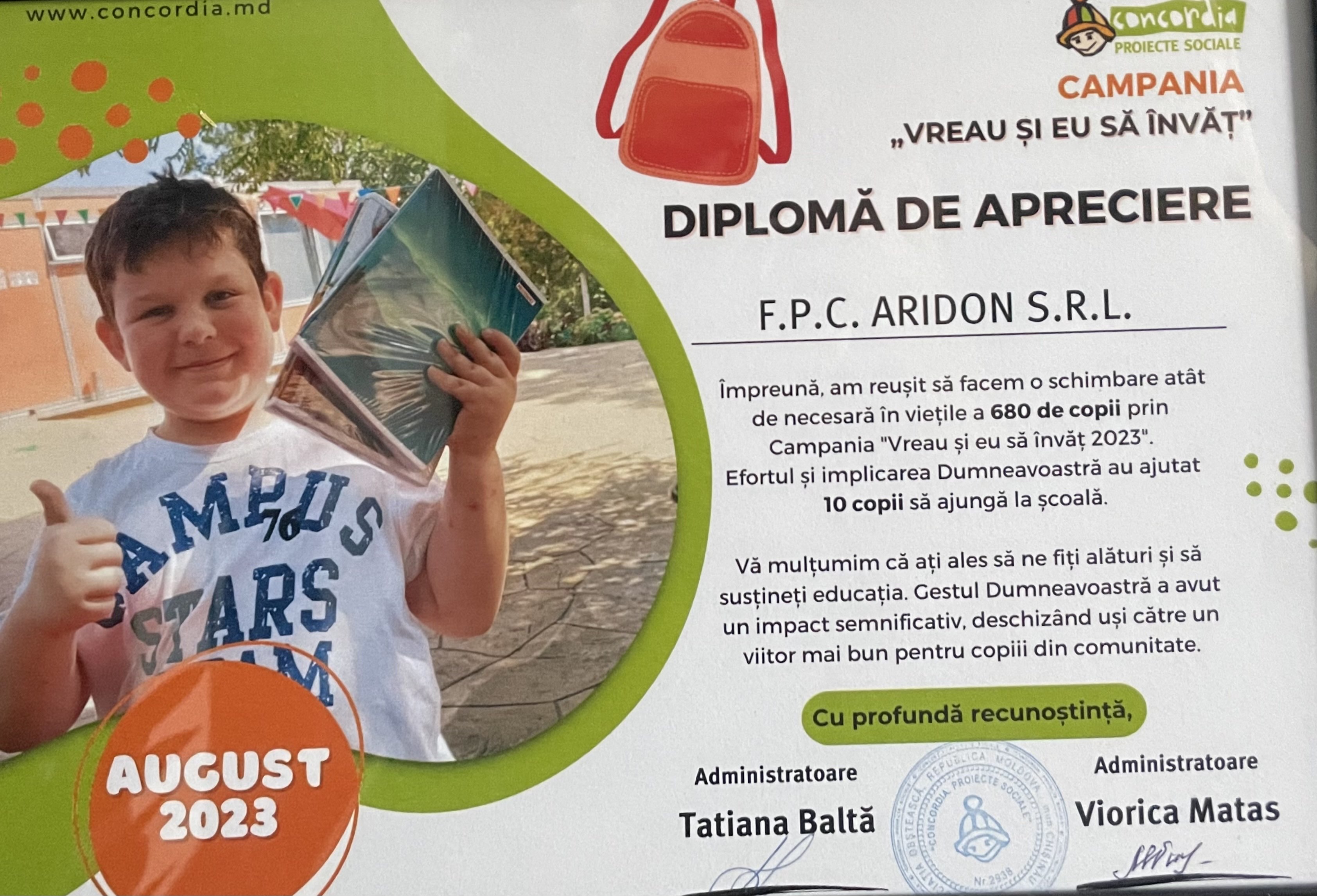 Aridon Group - Angajator de top